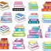 Book Icon Planner Stickers Stacks of Books Book Stickers - Etsy