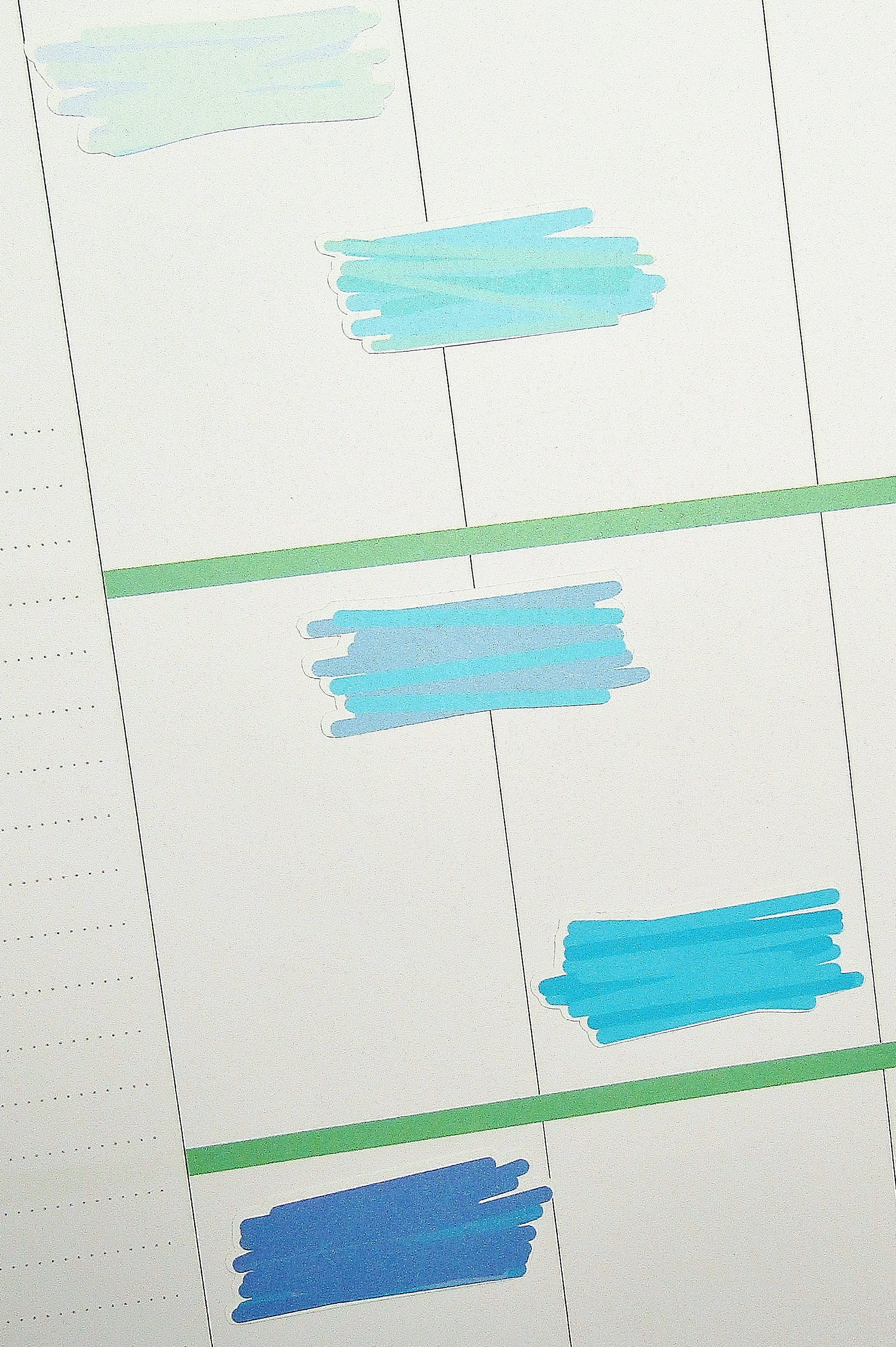 Blue Color Swatches Planner Stickers Journal Stickers - Etsy