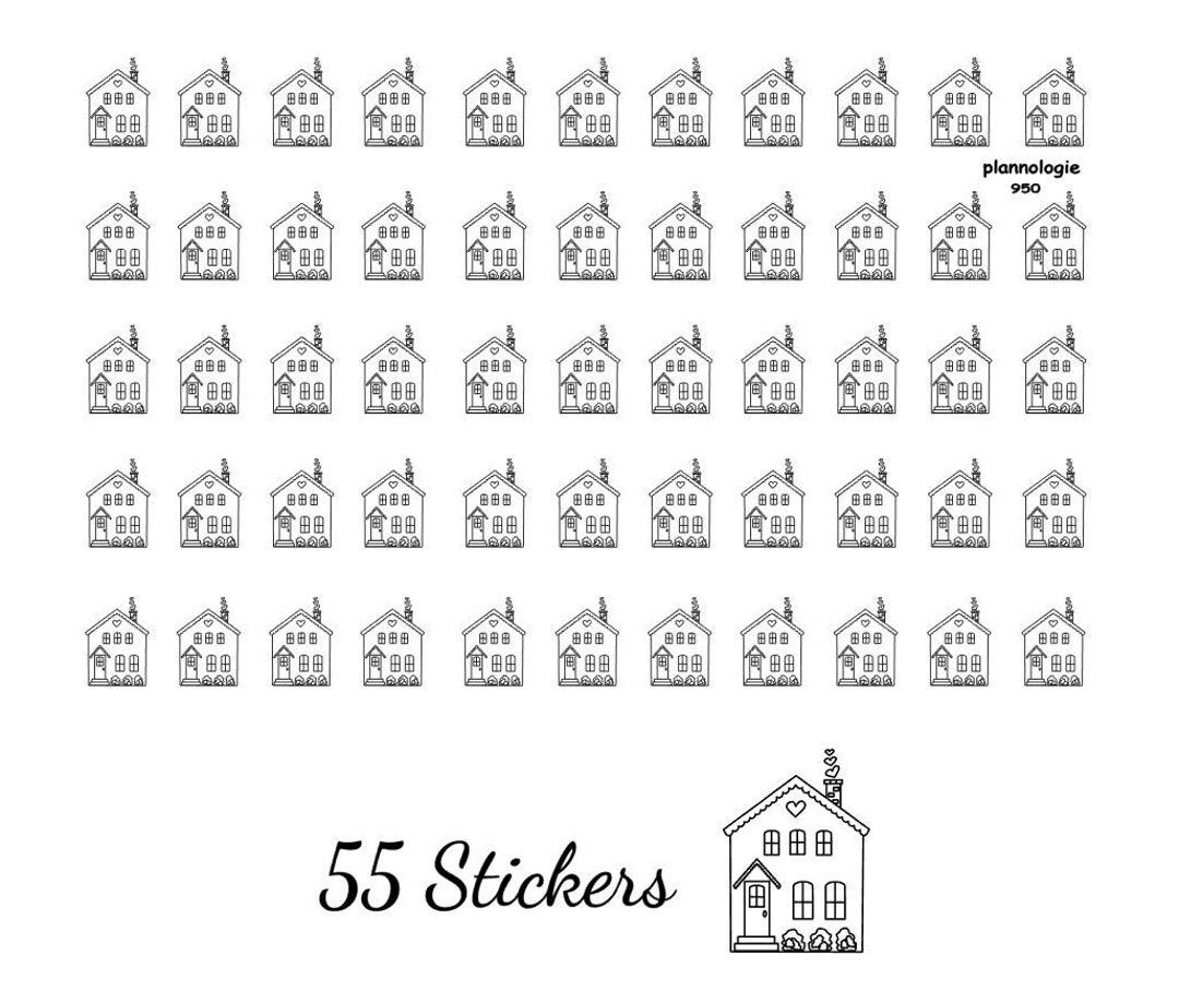 House Planner Stickers - House Icon Stickers - Rent Stickers - Mortgage ...