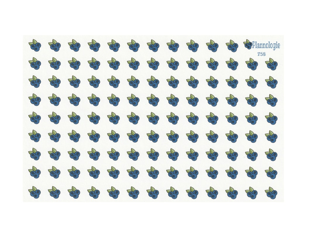 Mini Blueberry Stickers - Planner Stickers - Fruit Stickers - Berries ...