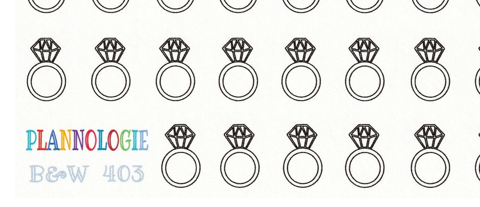 Diamond Ring Stickers Wedding Stickers Engagement Stickers - Etsy