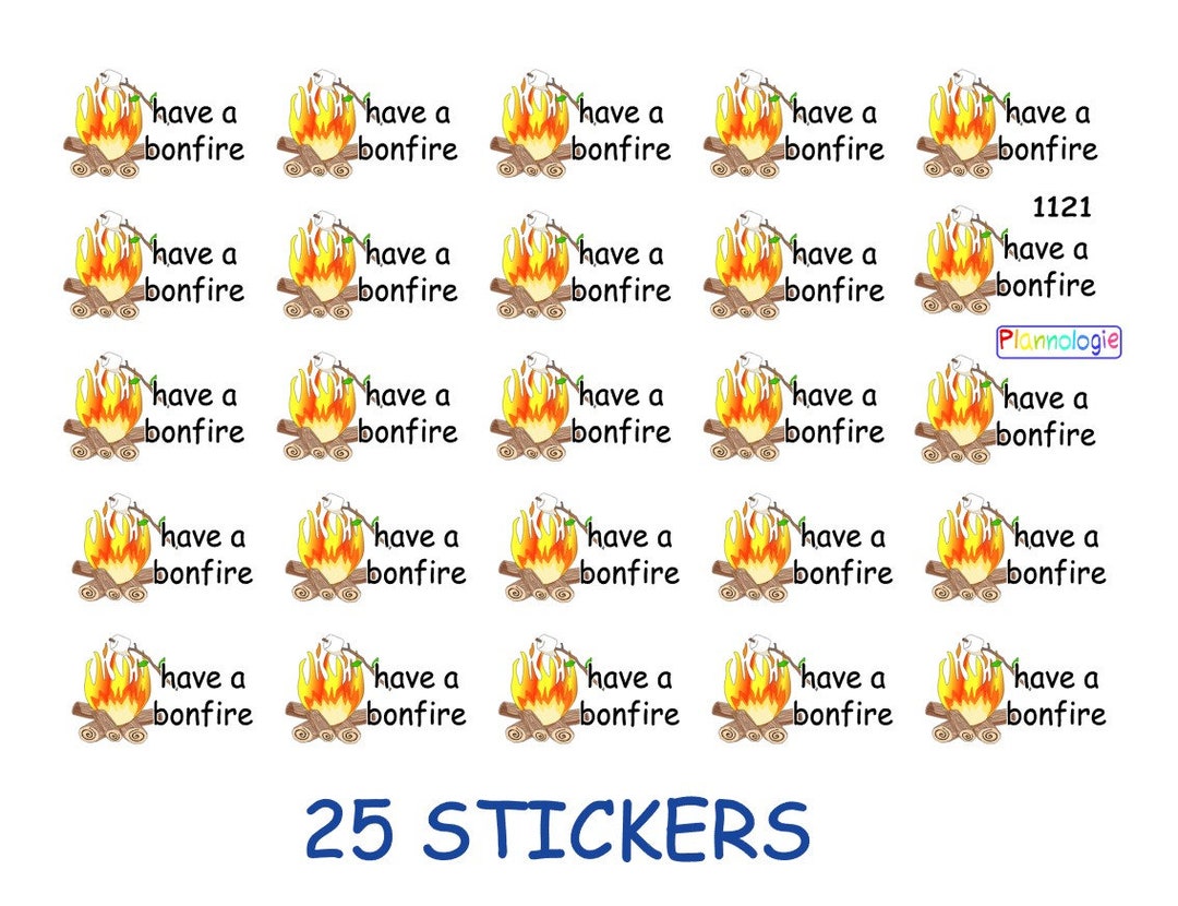BONFIRE Icon Stickers - Planner Stickers - Countdown Stickers - Etsy