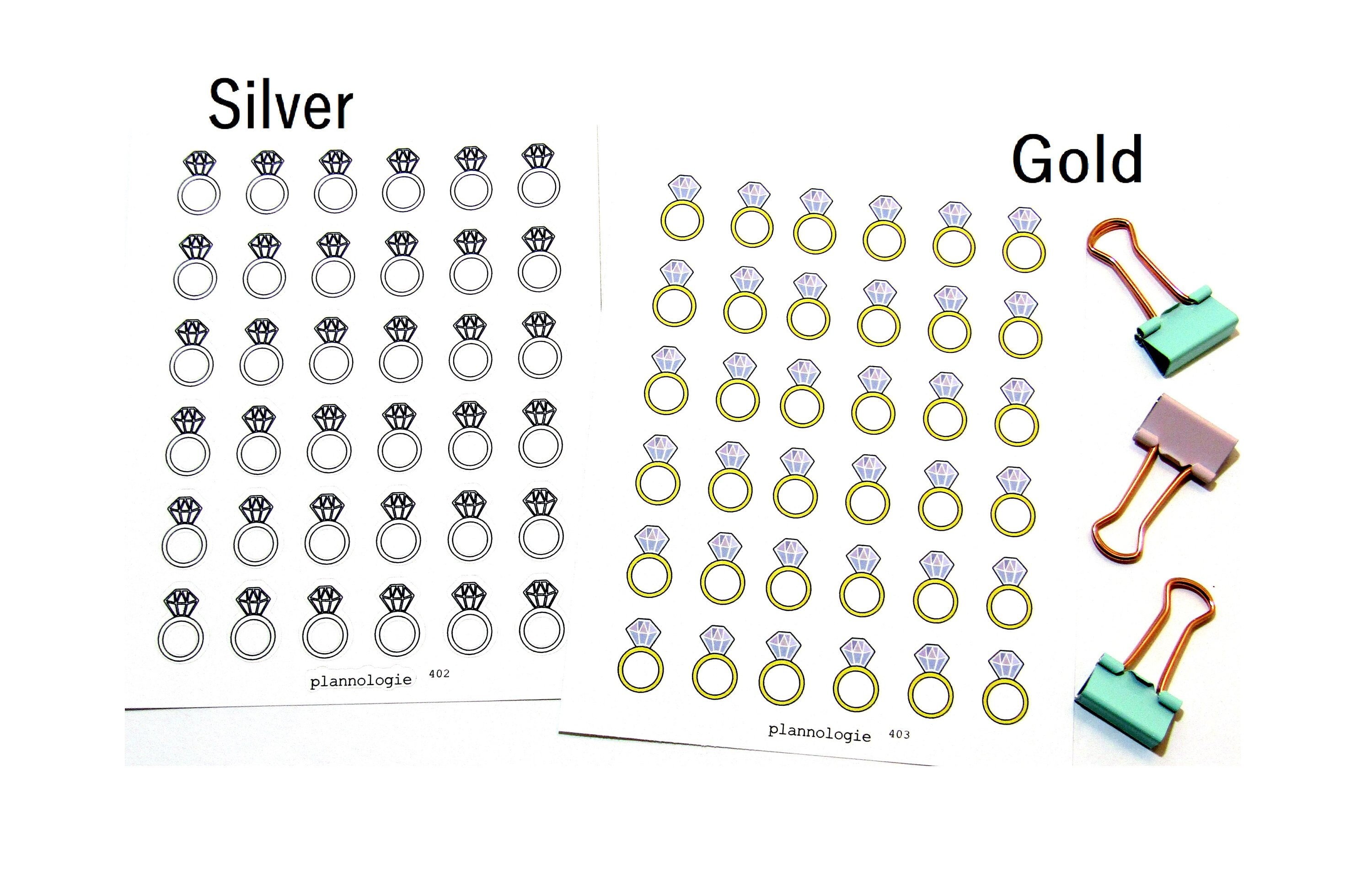 Diamond Ring Stickers Wedding Stickers Engagement Stickers | Etsy