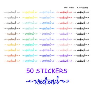 WEEKEND Script Planner Stickers - Etsy