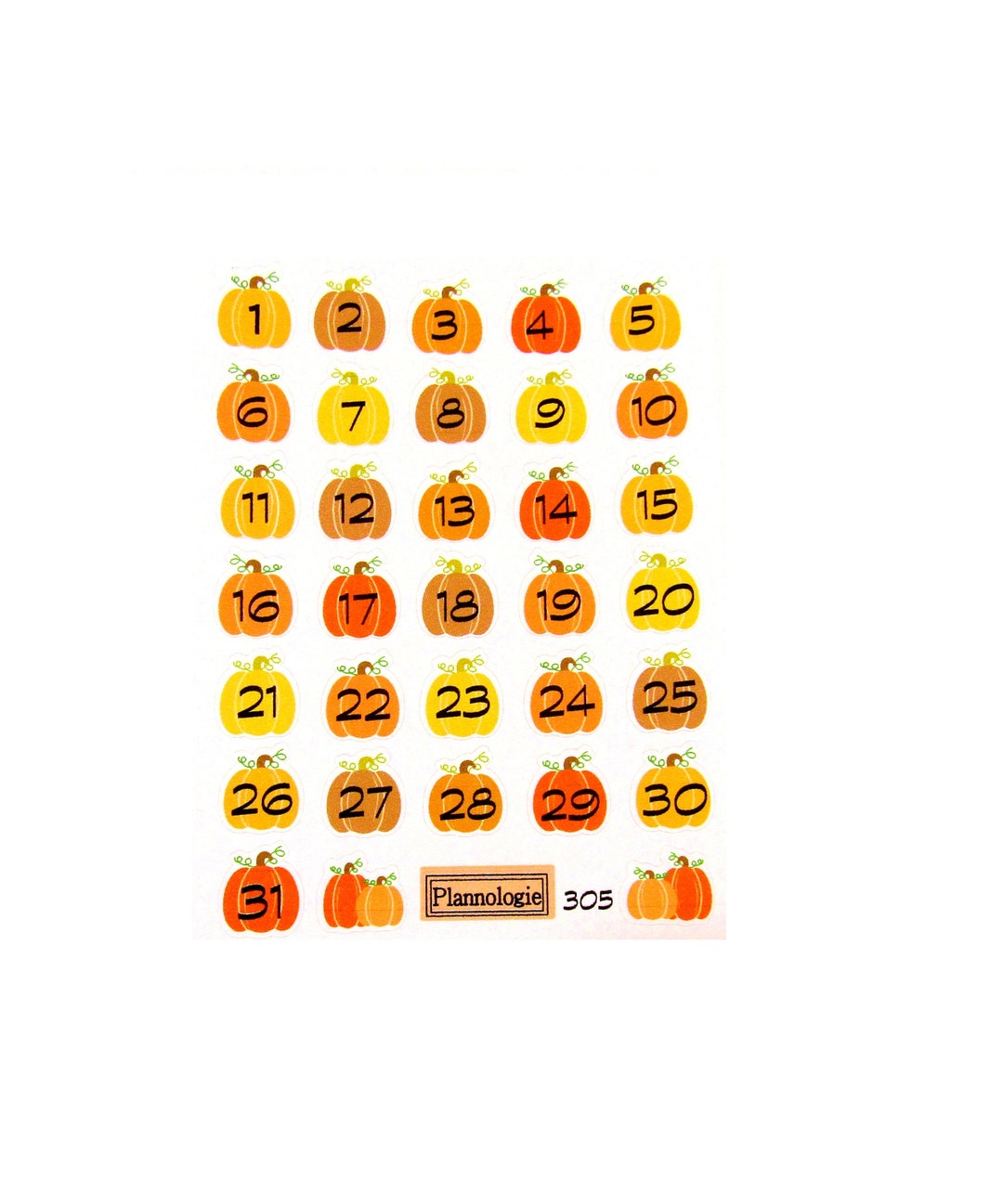 Pumpkin Date Covers Planner Stickers - Halloween Countdown - Pumpkin ...