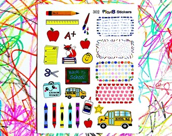 School Bus Planner Stickers School Bus Icon | Etsy