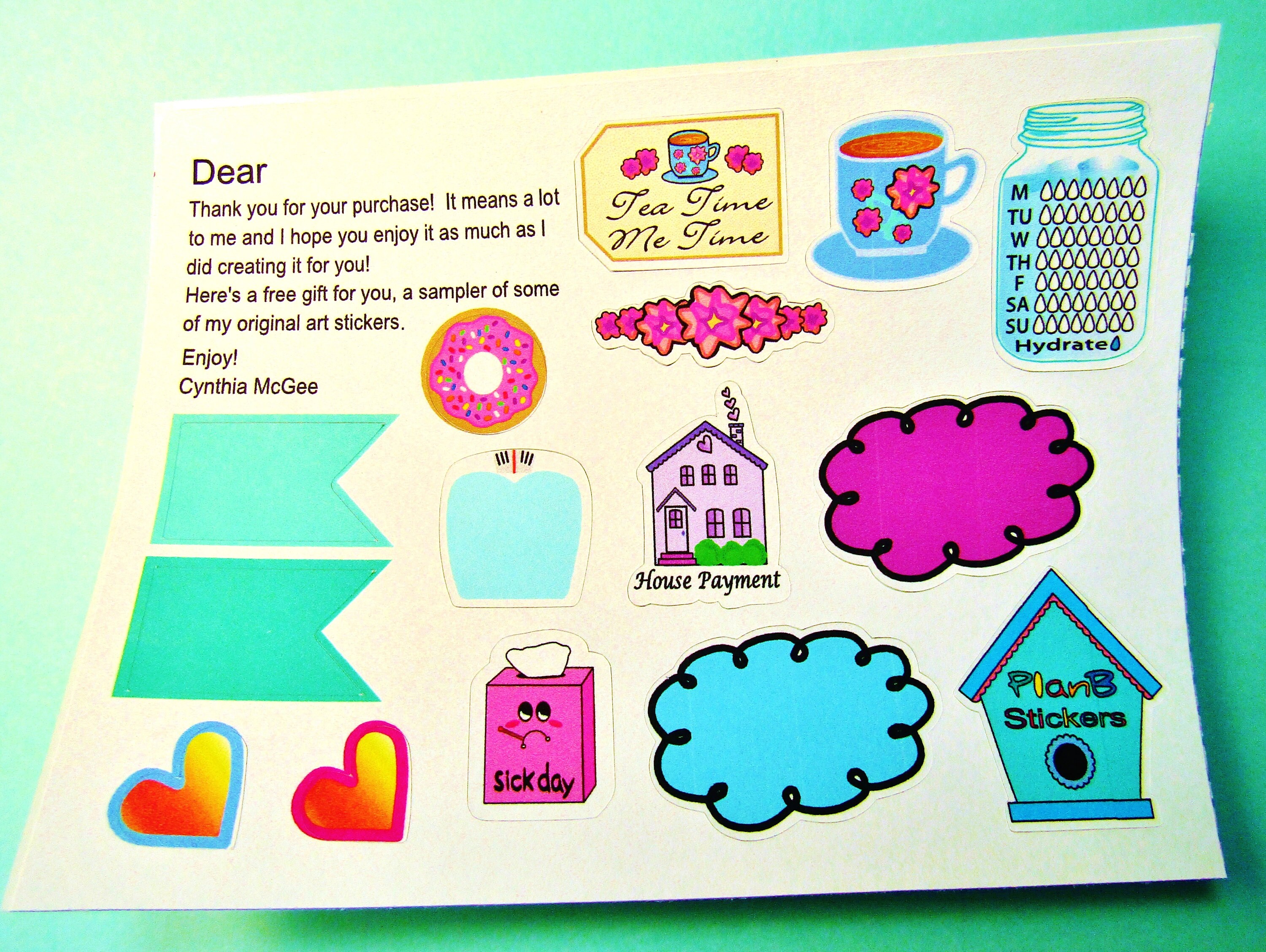 Shades of Teal Planner Flags Functional Planner Stickers - Etsy