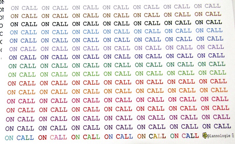 ON CALL Stickers on Call Planner Stickers Nurse Stickers - Etsy New Zealand