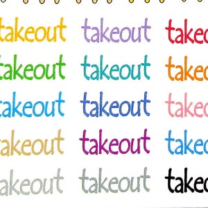 Takeout Planner Stickers, Meal Planner Stickers, Perfect for Your Erin ...