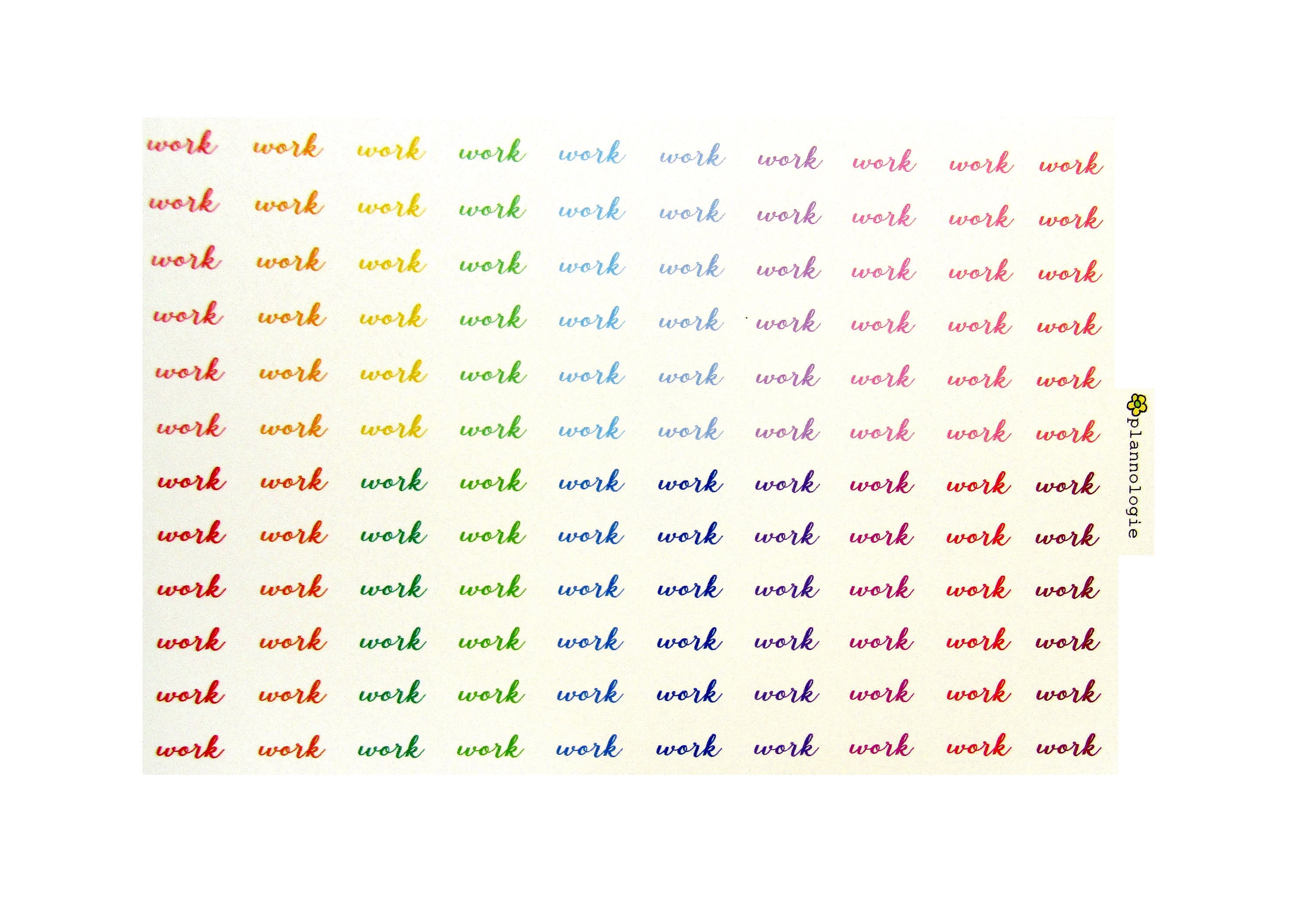 Work Stickers Planner Stickers Script Stickers Fits Erin - Etsy