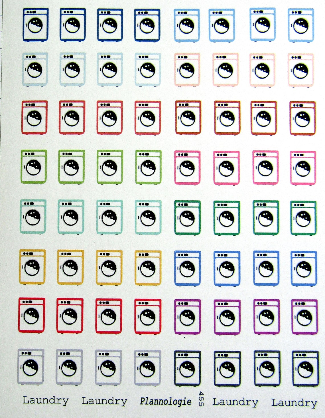 Washing Machine Planner Stickers - Etsy