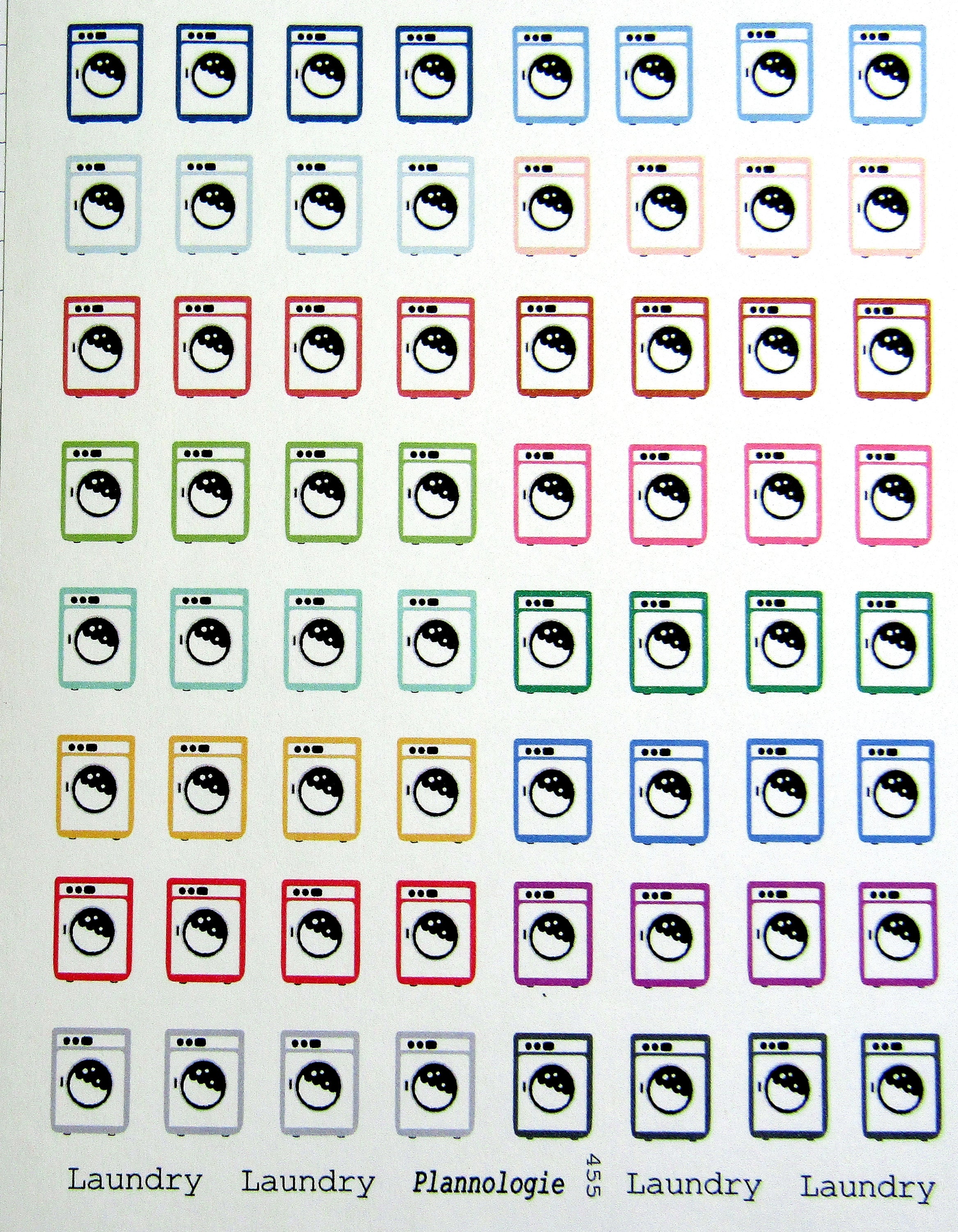 Washing Machine Planner Stickers - Etsy