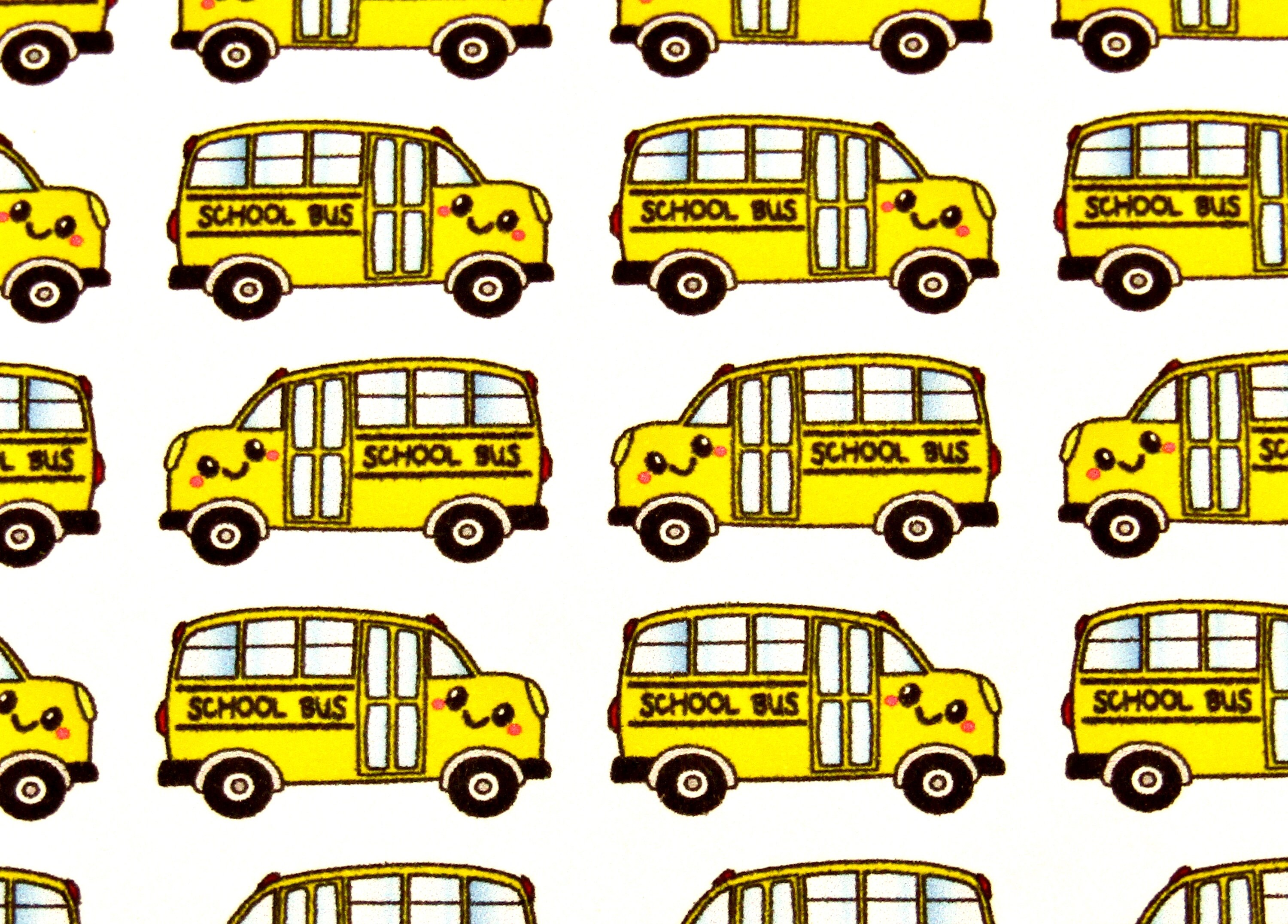 School Bus Planner Stickers School Bus Icon - Etsy