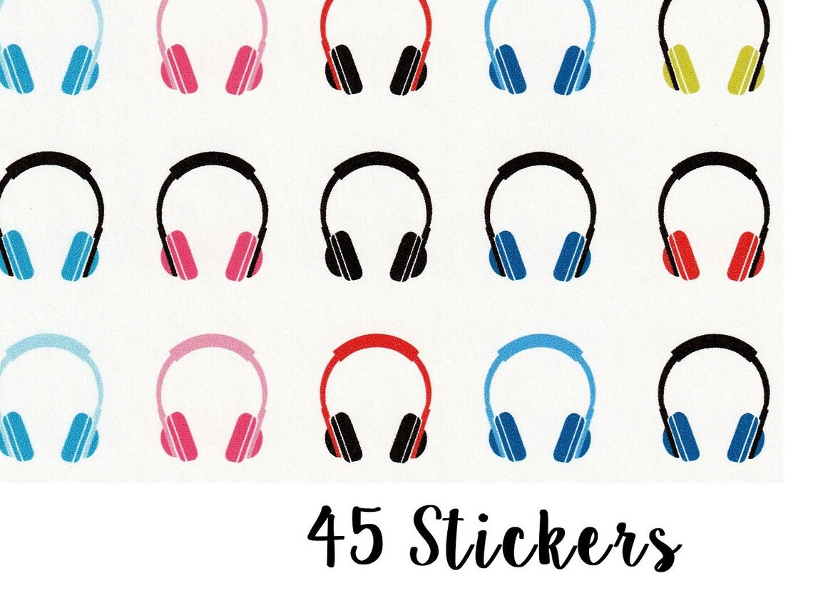 Headphones Icon Stickers Planner Stickers Book Read - Etsy