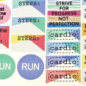Fitness Exercise Weight Loss Motivational Stickers - Etsy