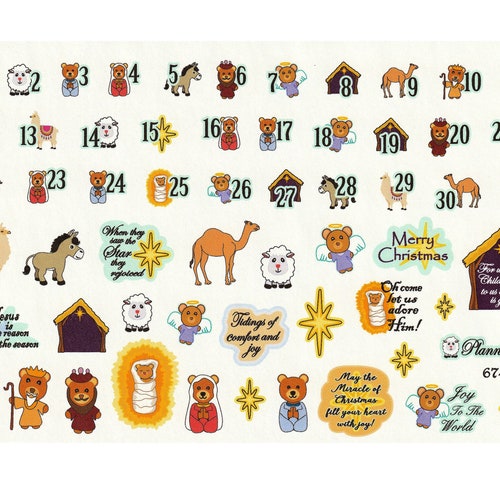 Chic Christmas Countdown Planner Stickers - Etsy