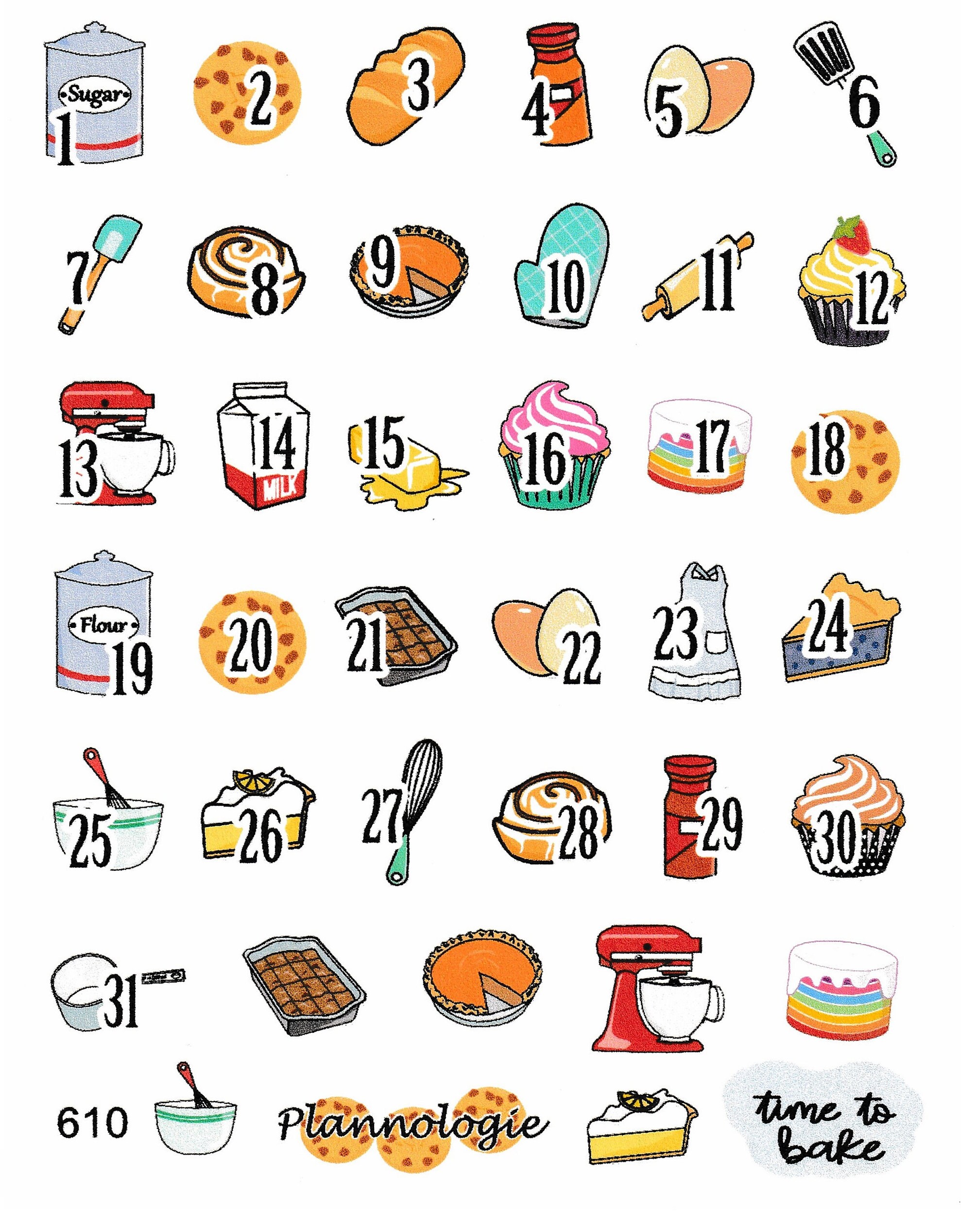 Baking Date Covers For Planners Date Dots Date Coverups | Etsy