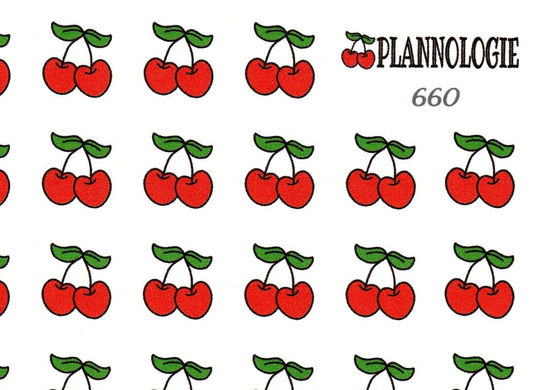 Mini Cherry Stickers Planner Stickers Fruit Stickers - Etsy