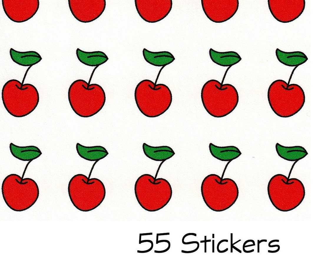 Cherry Stickers - Planner Stickers - Fruit Stickers - Cherry Icon ...