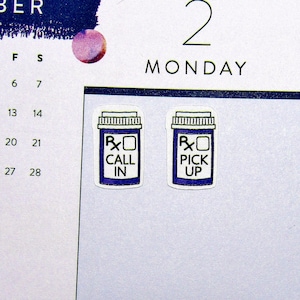 Medication Prescription Planner Stickers, RX Refill Reminder, RX Icon ...