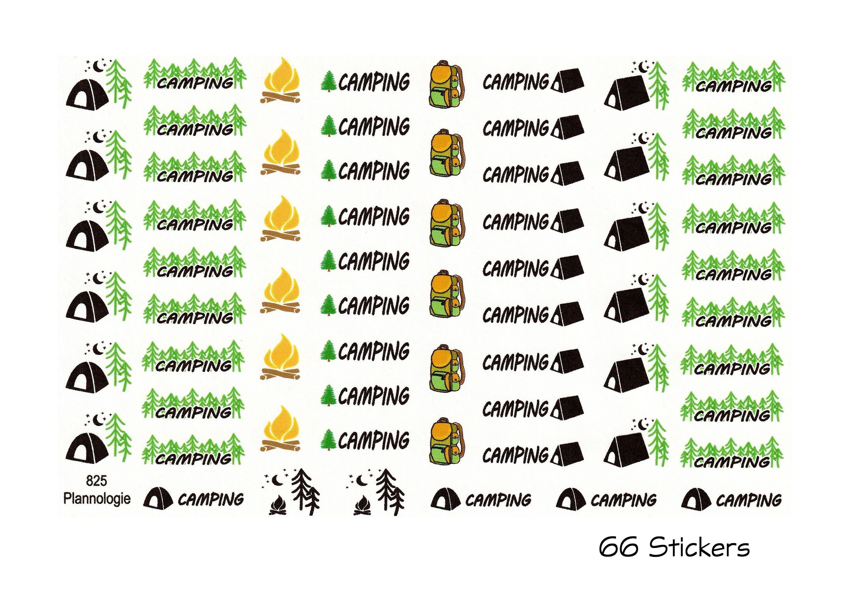 Camping Stickers Tent Stickers Let's Go Camping Camp - Etsy