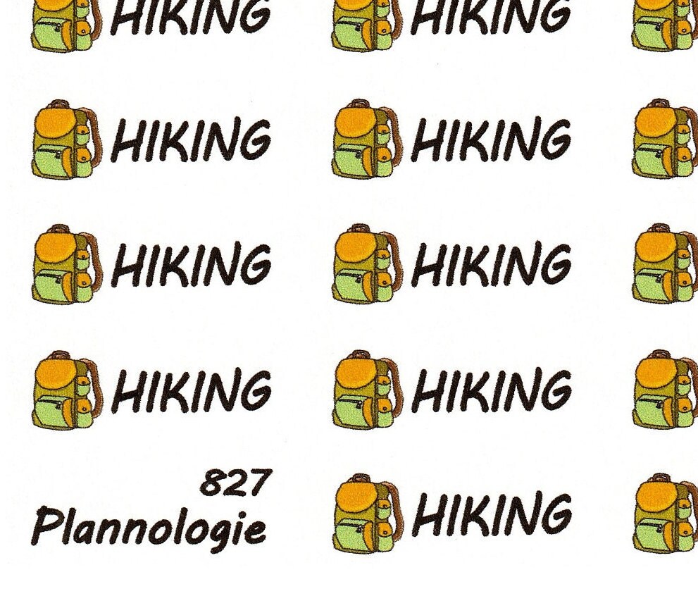 Hiking Stickers Walking Stickers Exploring Trail Blazing - Etsy
