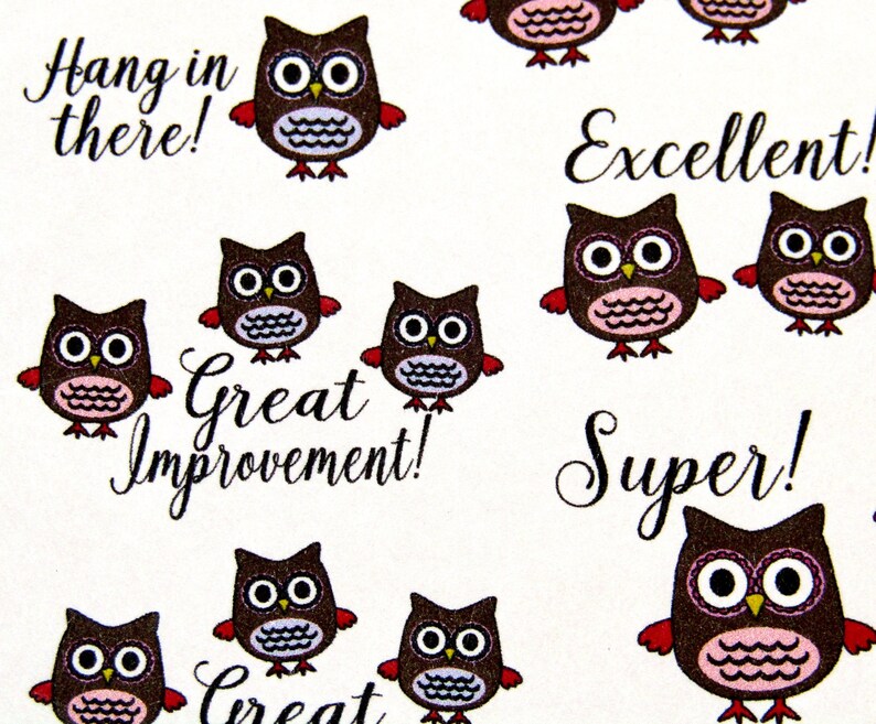Teacher Reward Stickers Owl Stickers - Etsy