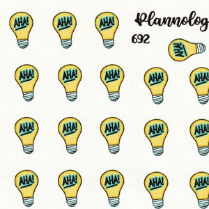 Aha! Planner Stickers - Lightbulb Icon Stickers - Idea - Etsy