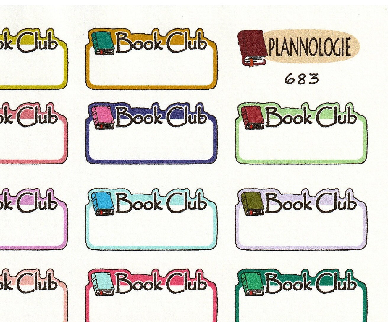 Book Club Planner Stickers Book Lover Book Read Challenge - Etsy