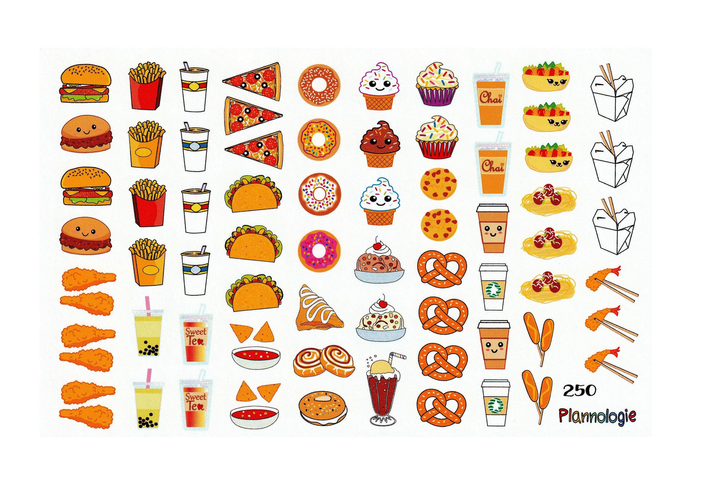 Take Out Stickers Fast Food Drive Thru Order Out Planner | Etsy