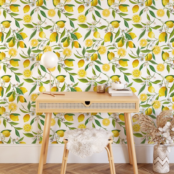 Lemon Wallpaper - Etsy