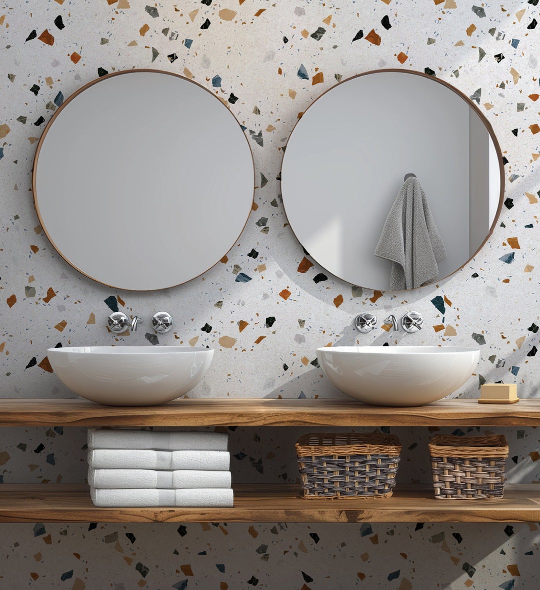 Terrazzo 021, Removable Wallpaper, Self Adhesive Wallpaper, Pasted ...