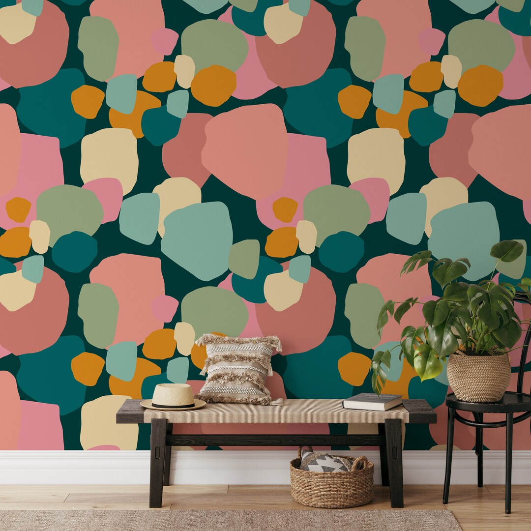 Abstract Splodges Wallpaper, Removable Wallpaper, Self Adhesive ...