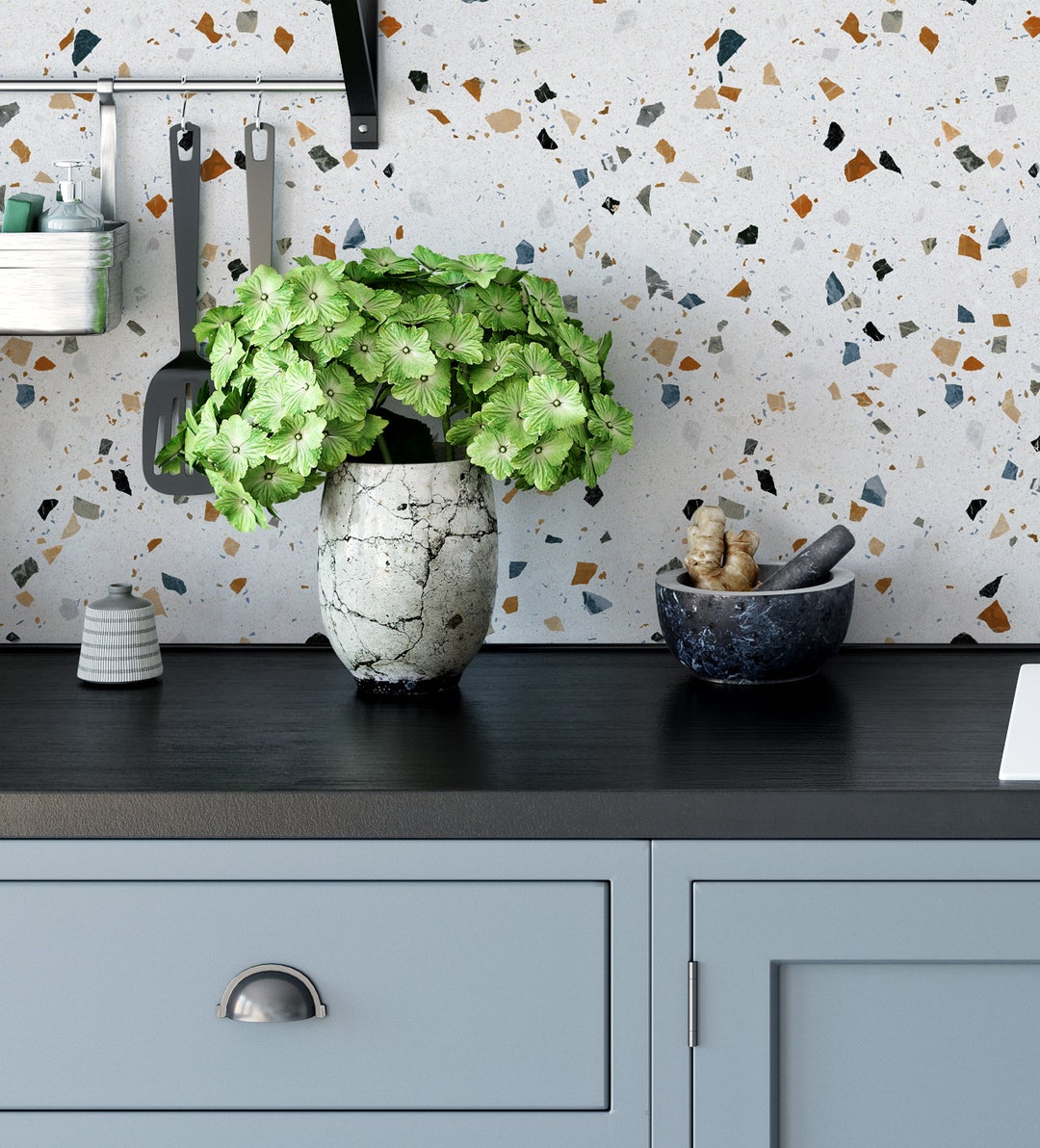 Terrazzo 021, Removable Wallpaper, Self Adhesive Wallpaper, Pasted ...