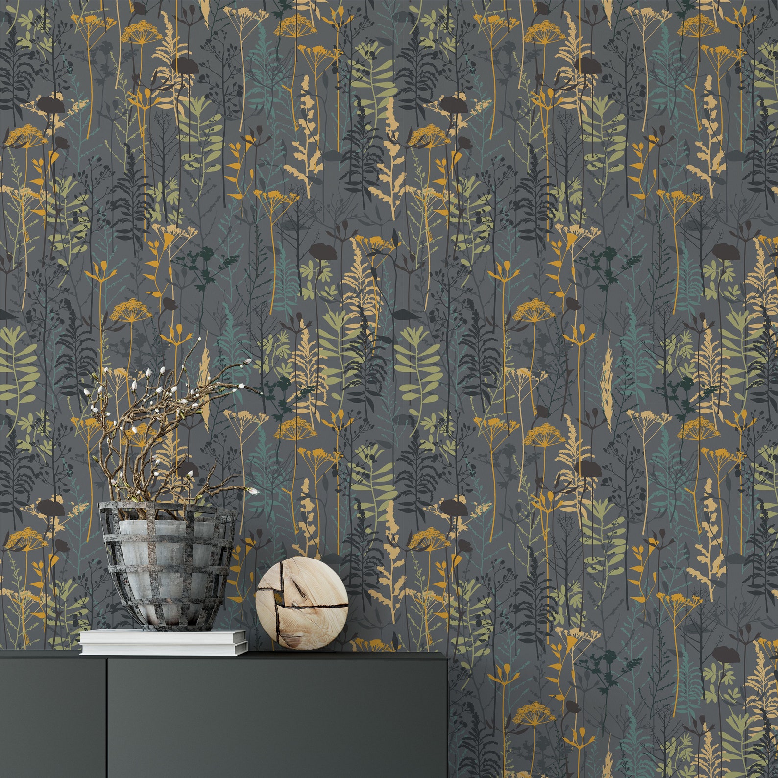 Wild Flowers Wallpaper Removable Wallpaper Self Adhesive | Etsy