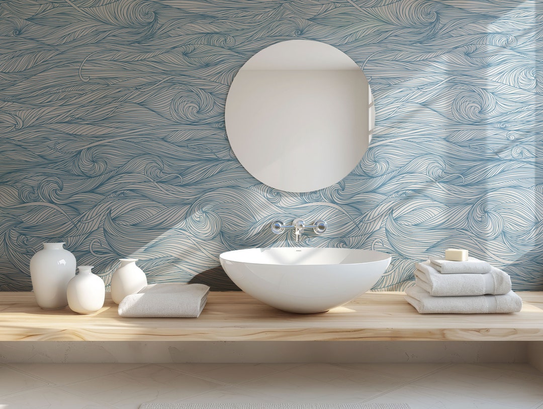 Swirls Pasteable Wallpaper Roll (50 Cm X 10 M) - Etsy