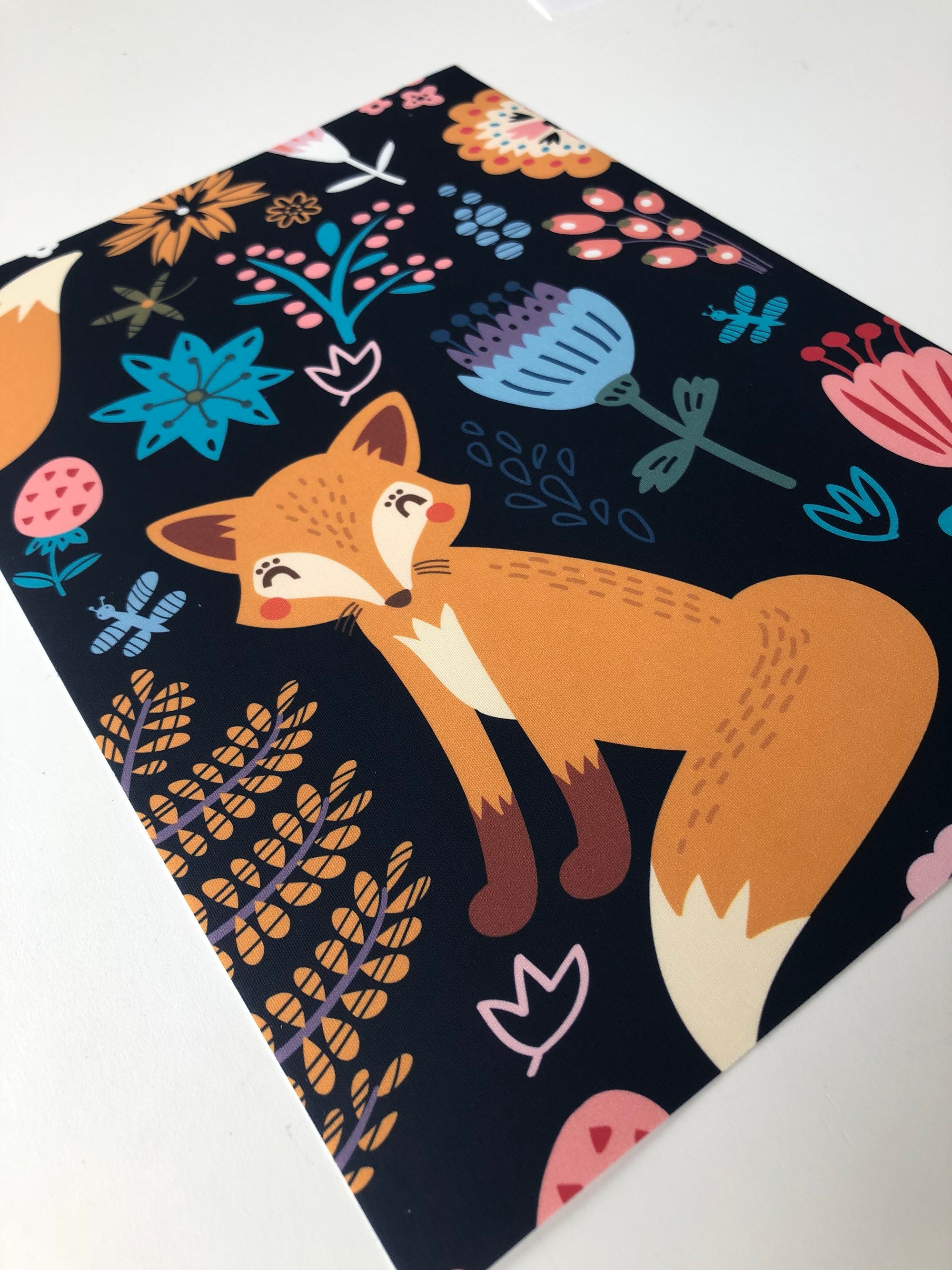 Midnight Fox Wallpaper Removable Wallpaper Self Adhesive | Etsy