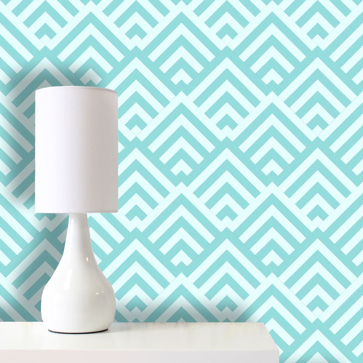 Mint Chevron Desktop Wallpaper
