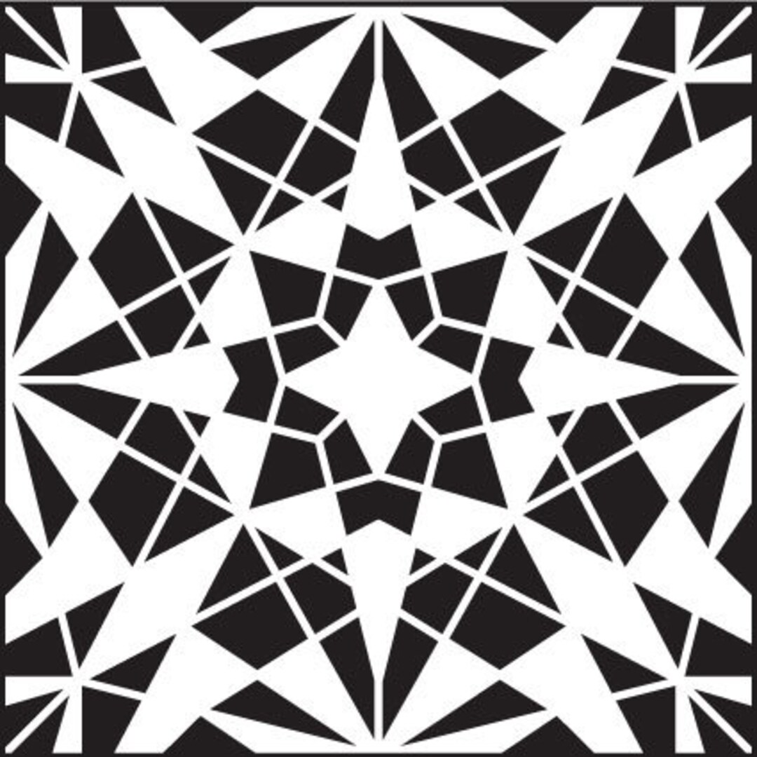 Geometric Star Tile Vinyl Sticker Furniture Sticker Vinyl - Etsy