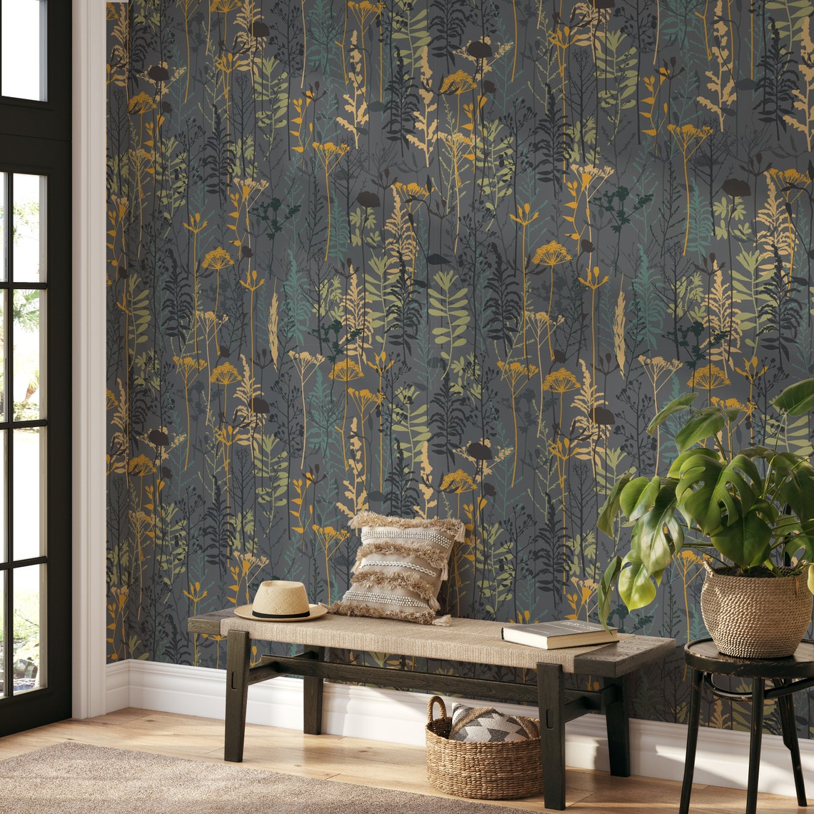 Wild Flowers Wallpaper Removable Wallpaper Self Adhesive - Etsy UK