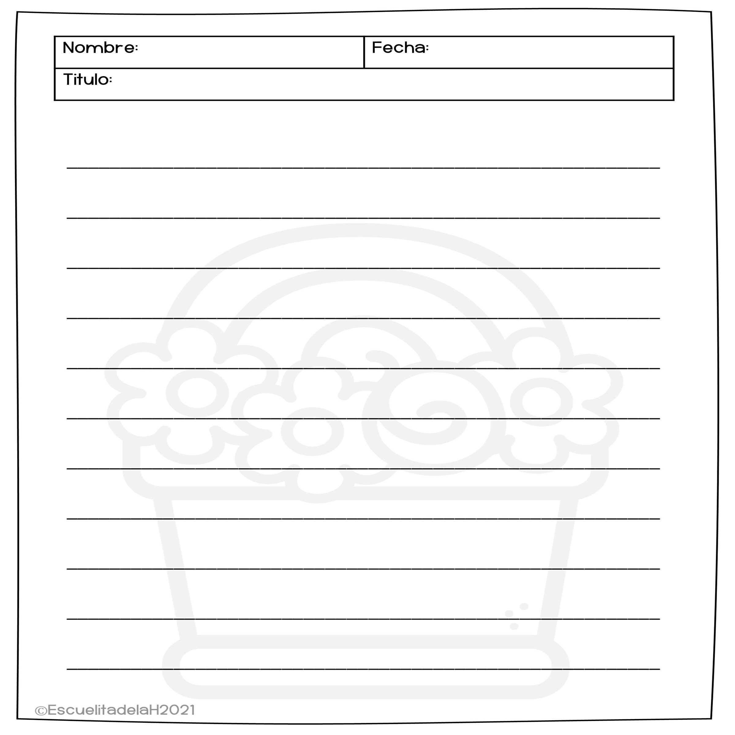 Printable Writing Prompts Template for May in Spanish - Etsy