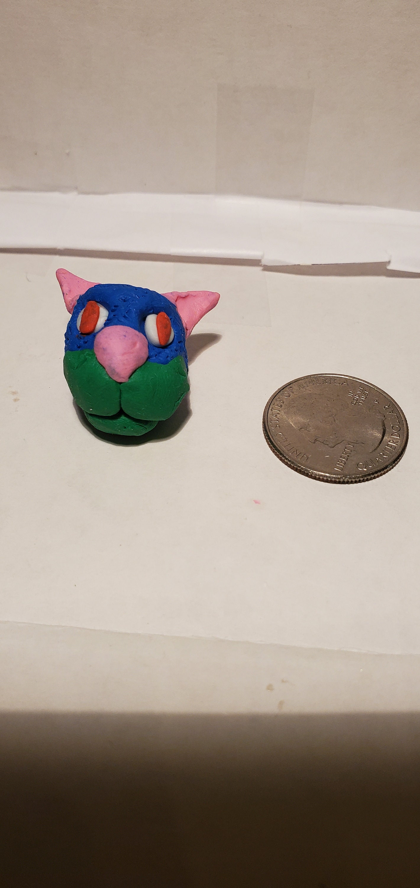 Blue & Green Phabrisaur Cat One-of-a-kind Pencil Topper Eraser - Etsy