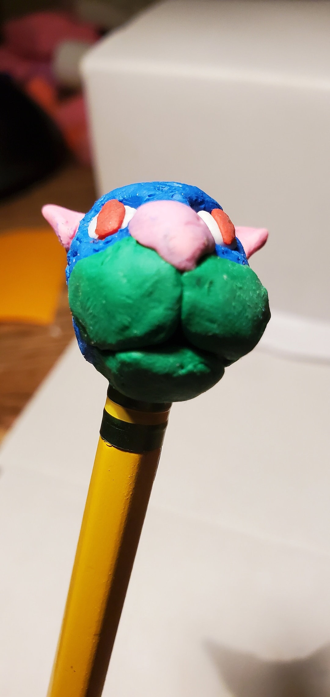 Blue & Green Phabrisaur Cat One-of-a-kind Pencil Topper Eraser - Etsy