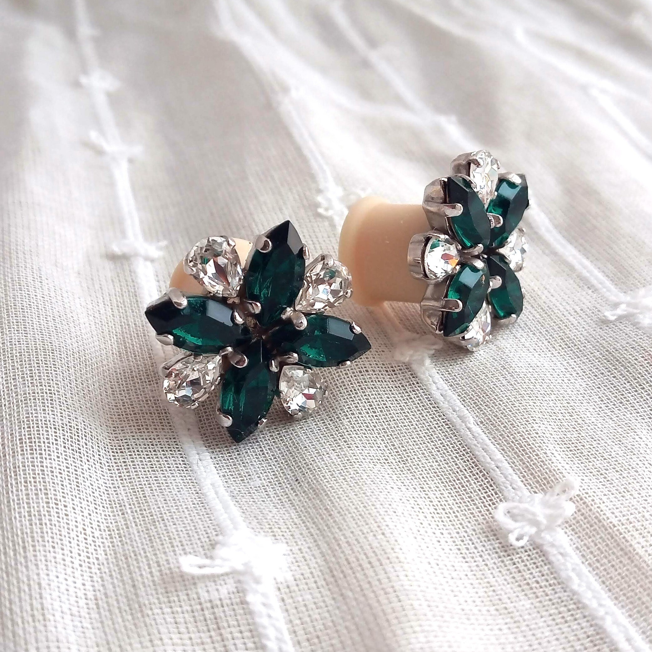 Crystal Ear Plugs Green Ear Tunnels Wedding Plugs Green - Etsy