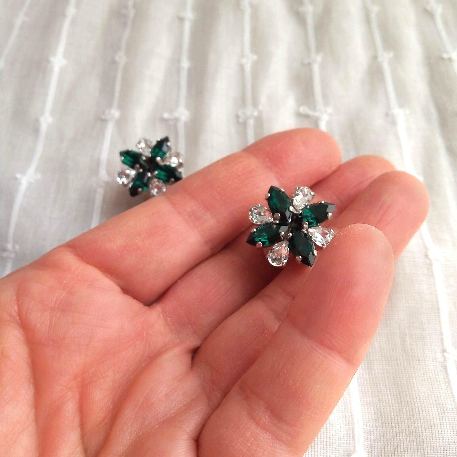 Crystal Ear Plugs Green Ear Tunnels Wedding Plugs Green - Etsy