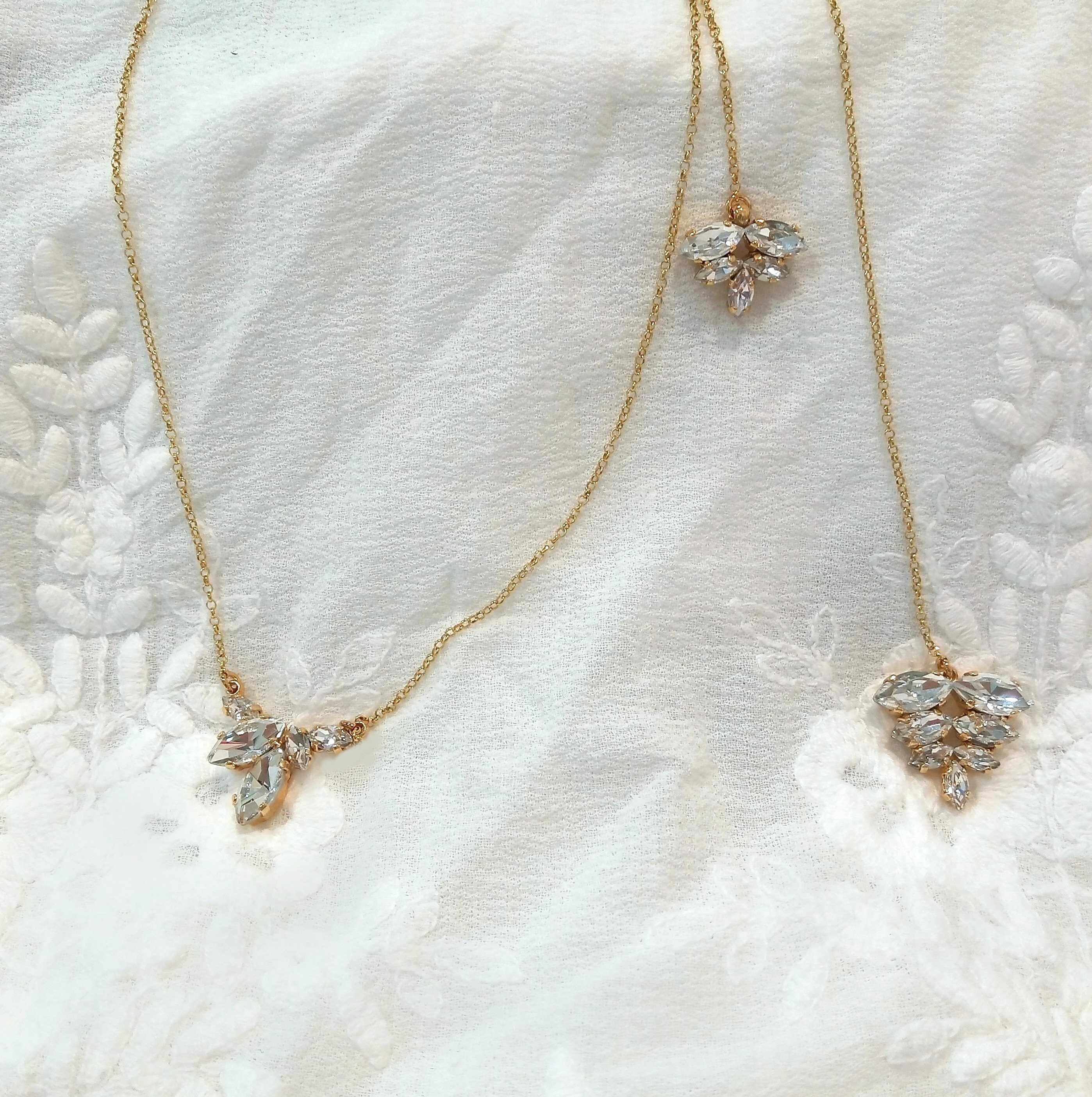 Rose Gold Back Necklace Bridal Backdrop Necklace Rose Gold | Etsy