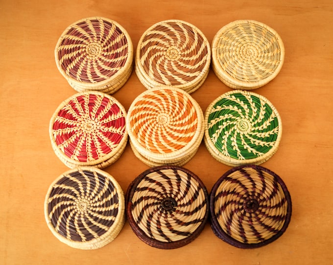 Coasters Set of 6 Handmade & Fair Trade - Etsy