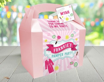 Mini Pamper Packs / Girls Party Boxes / Party Bags / Personalised ...