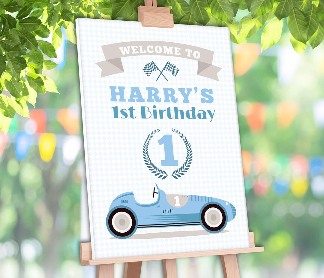 Personalised Racing Car Welcome Sign Welcome Sign Car Birthday Theme - Etsy