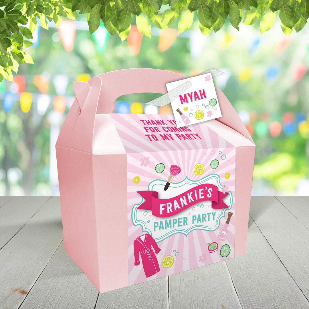 Personalised Pamper Party Treat Box - Etsy UK